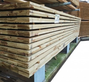 150mm x 22mm (6" x 1") Treated Softwood - Rough Sawn - Atlantic Timber